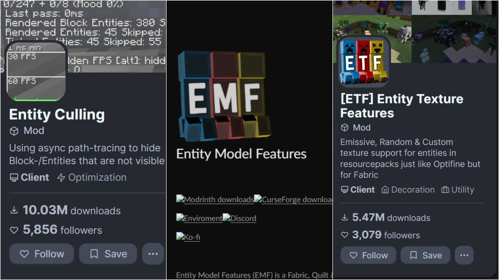 Minecraft Entity Model Features mod: How to get and use
