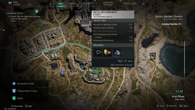 All Ricci Securement Point crate locations in Once Human