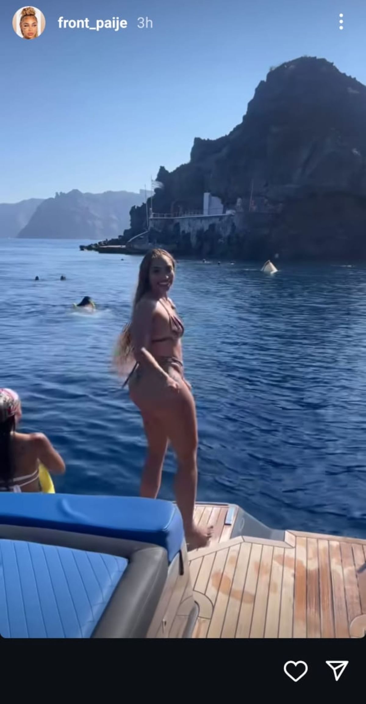 In Photos: James Harden's girlfriend Paije Speights takes a dip in Santorini while enjoying a ...
