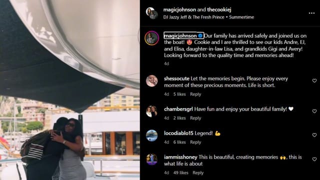 In Photos: Magic Johnson and his wife Cookie Johnson enjoy family time ...