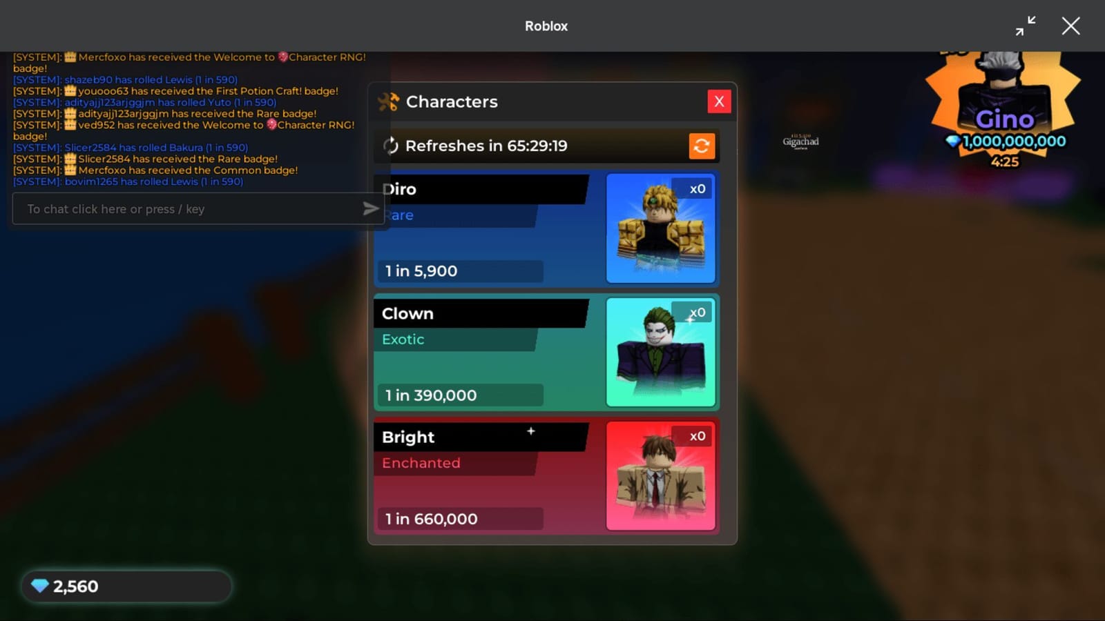 How to play Roblox Character RNG