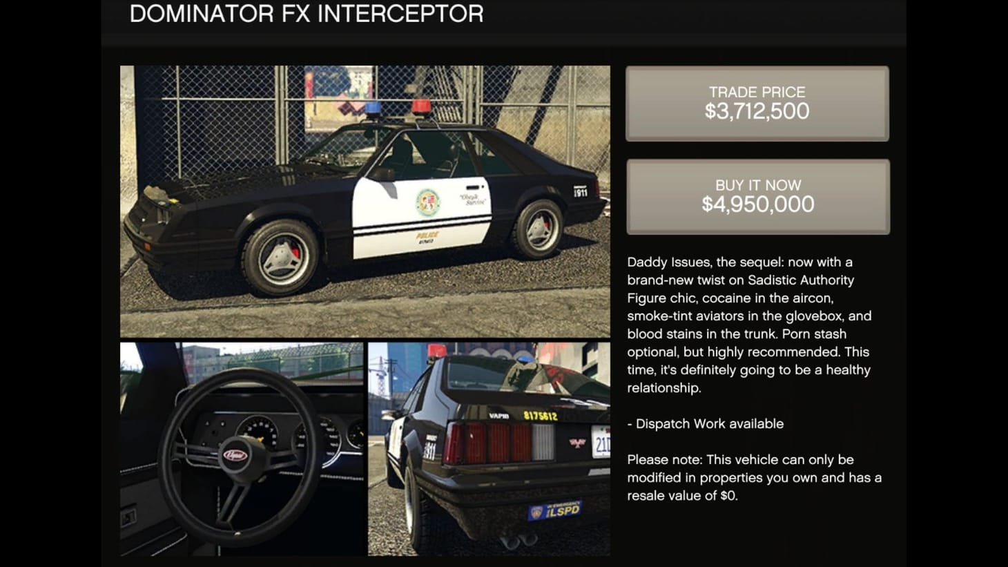 Vapid Dominator FX Interceptor in GTA 5 Online: All you need to know