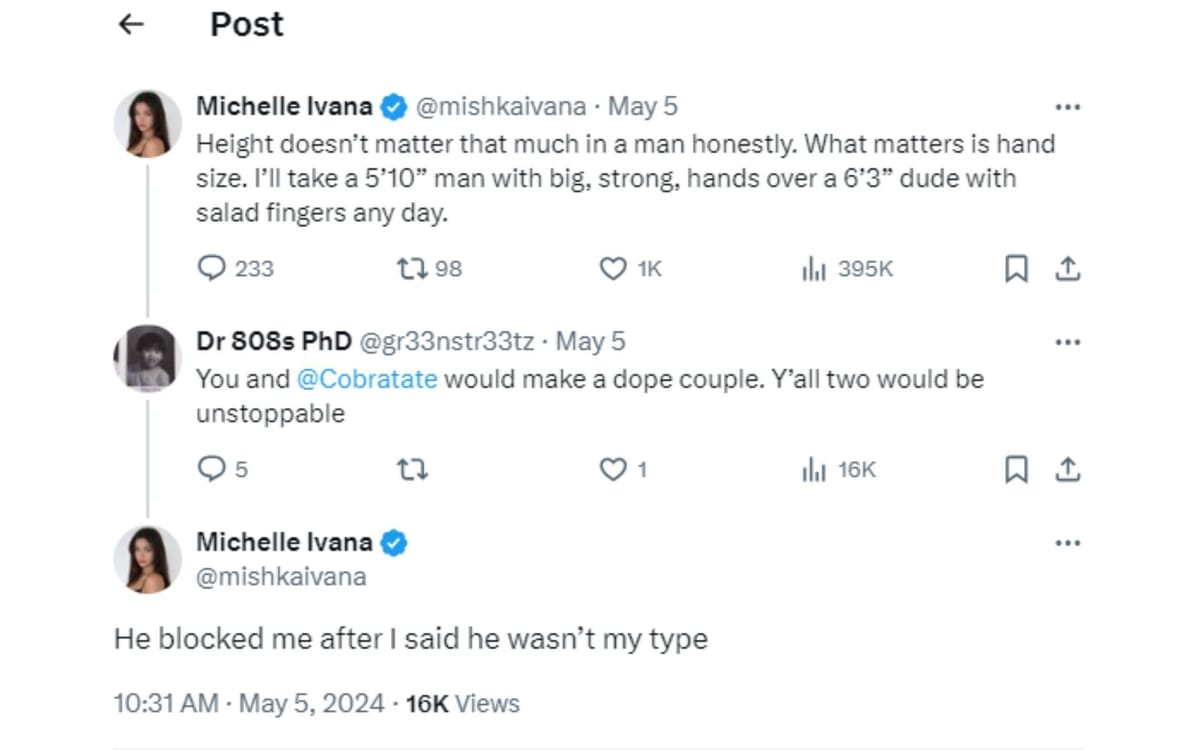 "I will not fu*k a jewbit*h" - Andrew Tate heatedly denies Michelle ...