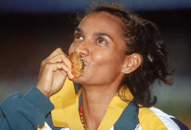 Who was the first Aboriginal athlete to win a gold medal at the Olympics?