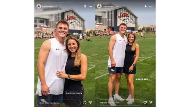 Bo Nix's wife Izzy joins QB at Broncos Training Camp as rookie kicks off NFL season