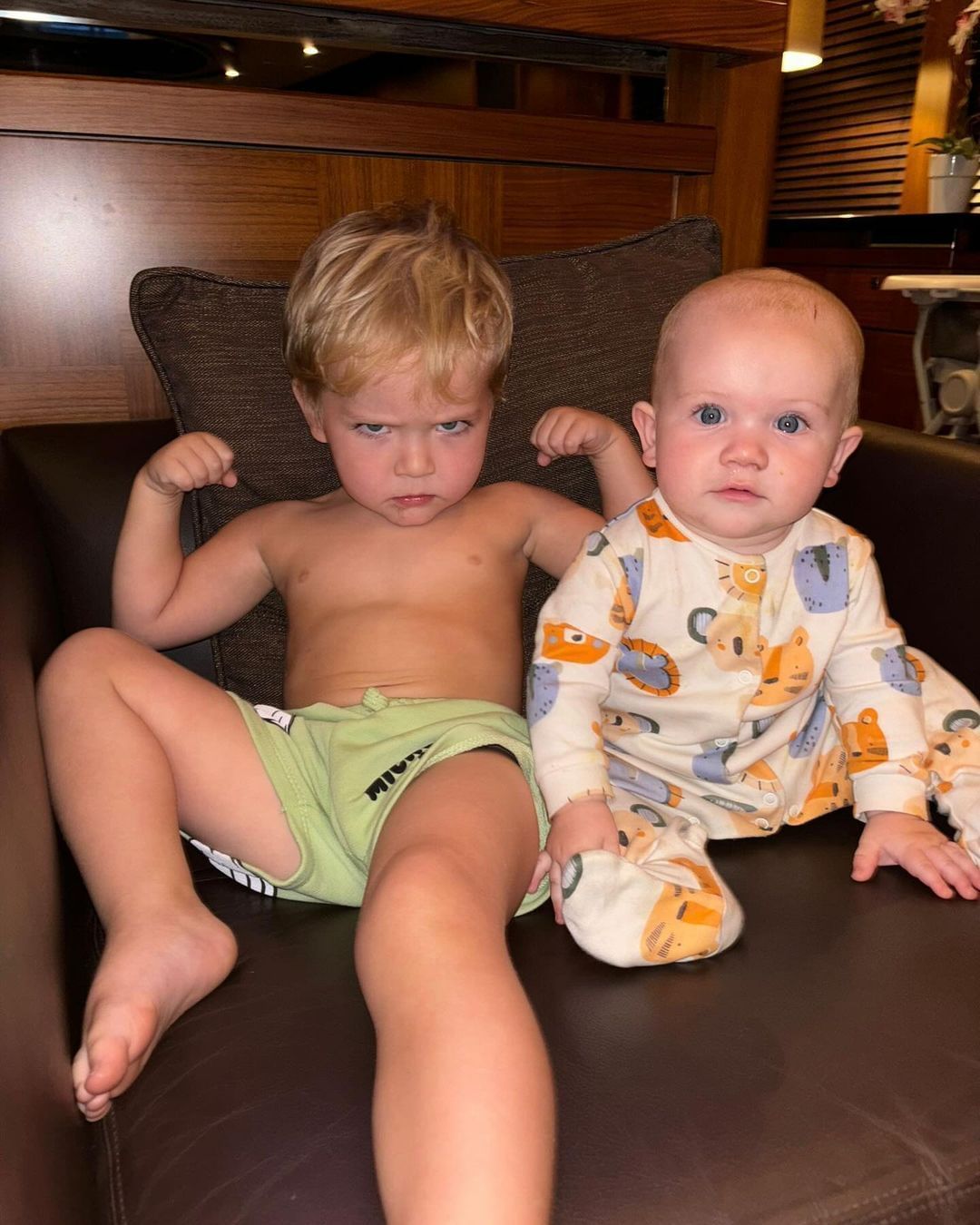 In Photos: Conor McGregor shares adorable snaps of sons Rian and Mack with the former flexing
