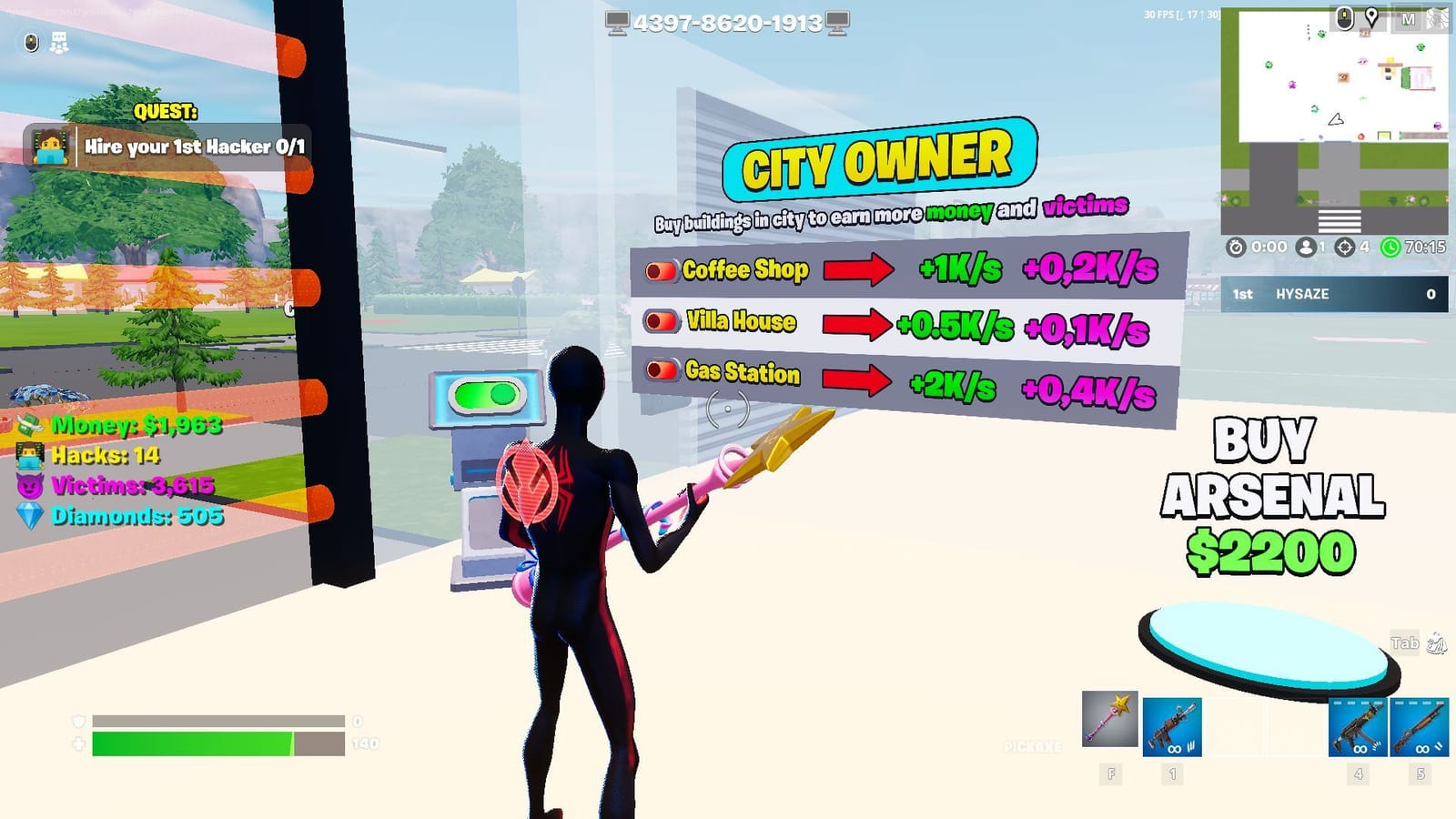 Fortnite Hacker Tycoon: UEFN map code, how to play, and more