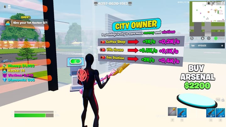 Fortnite Hacker Tycoon: UEFN map code, how to play, and more