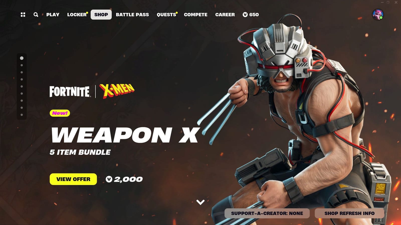 How to get Weapon X (Wolverine) skin in Fortnite