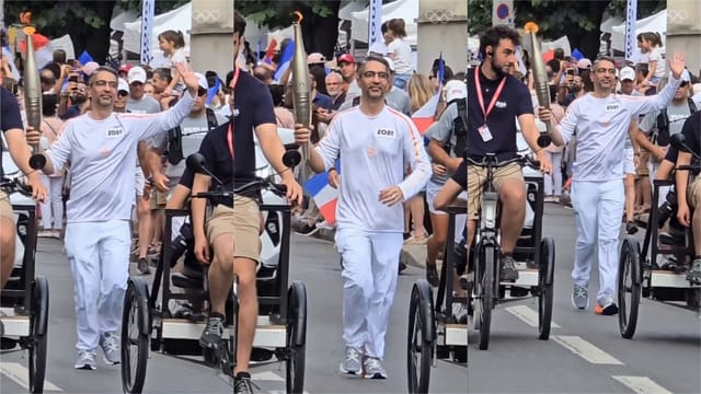 [Watch] India’s first individual gold medalist Abhinav Bindra takes part in the Paris 2024 ...
