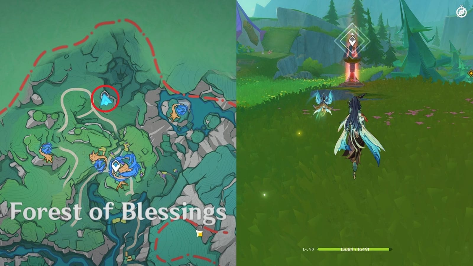 Genshin Impact Simulanka teleport waypoint locations