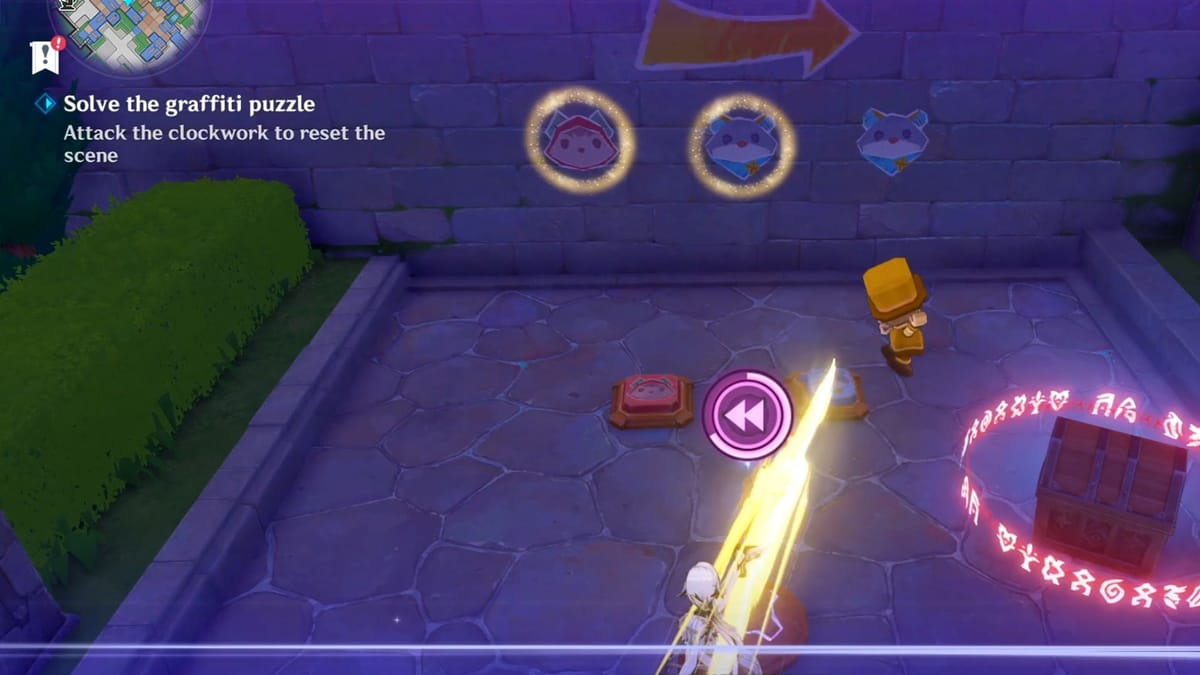 All Genshin Impact Simulanka Graffiti puzzle locations and solution