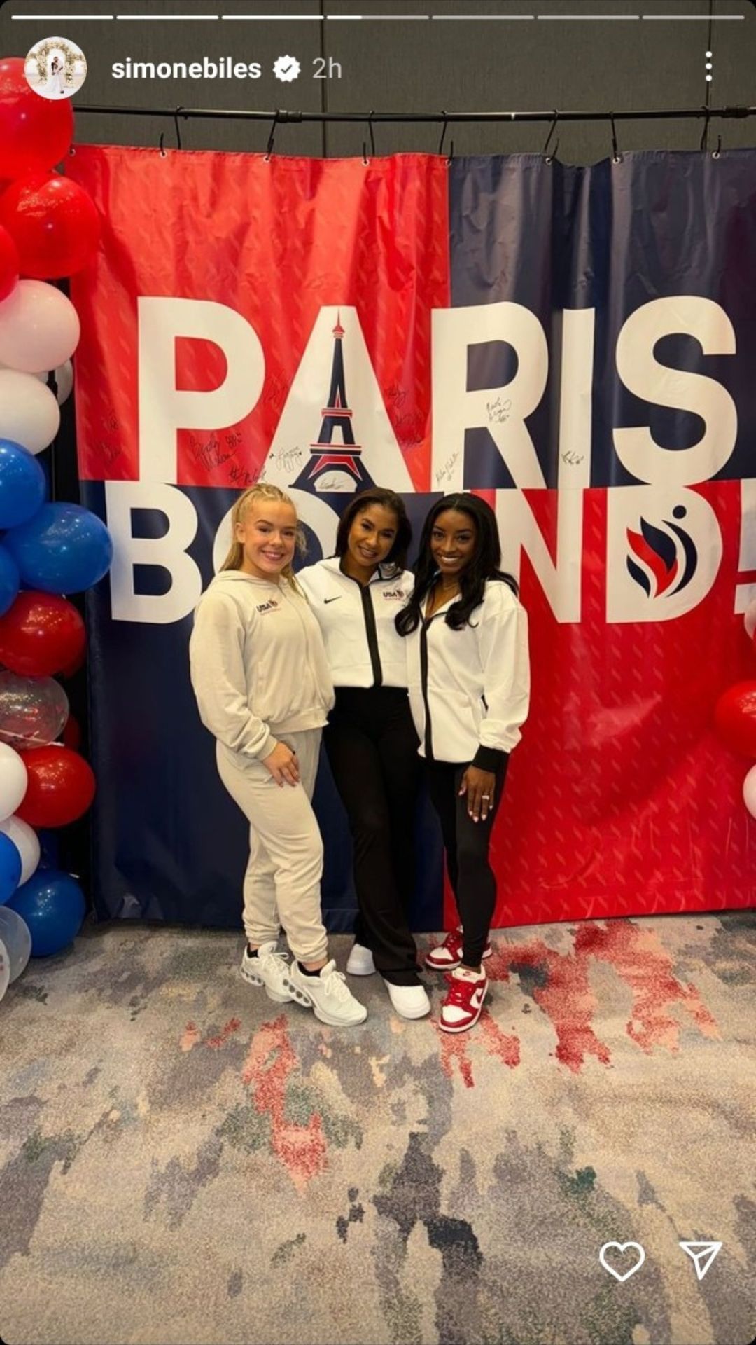 In Pictures: Simone Biles celebrates with Suni Lee and Jordan Chiles at ...