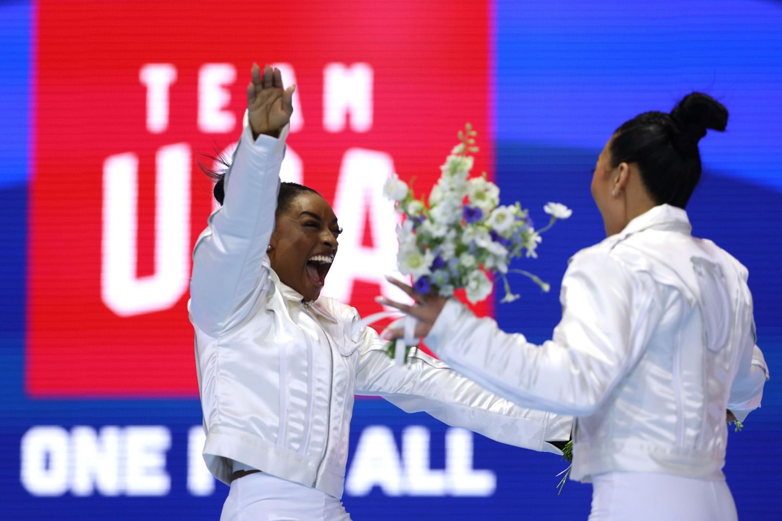 In Pictures: Simone Biles, Suni Lee, and others train on uneven bars as ...