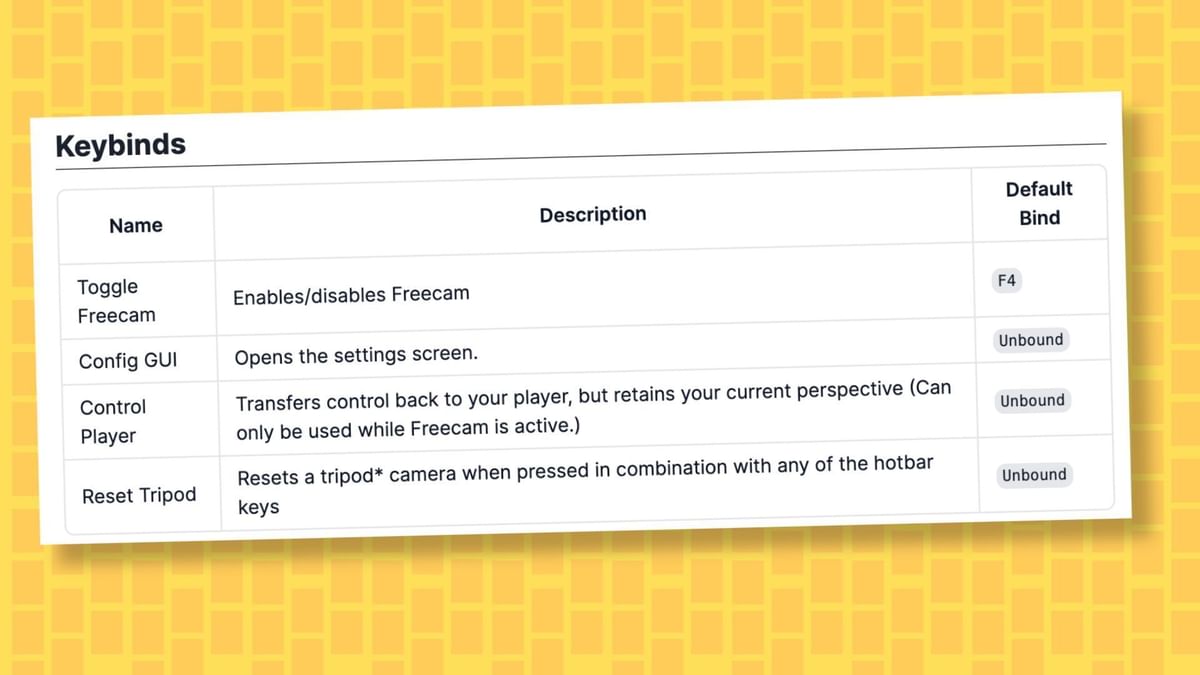 How to get and use Minecraft Freecam mod