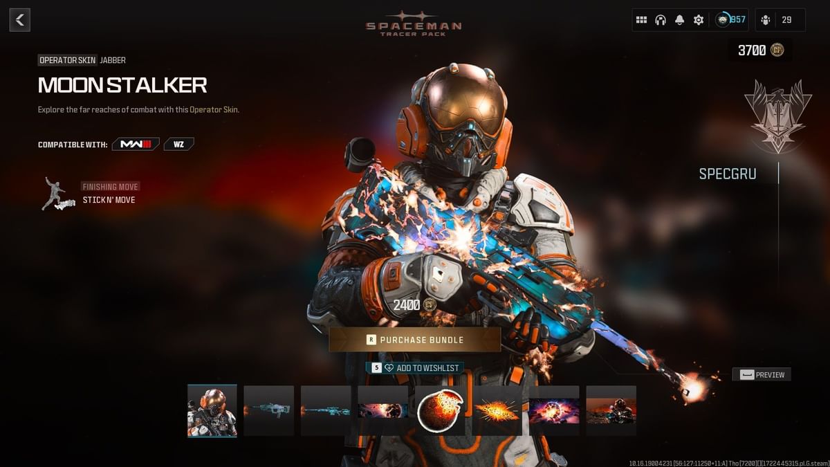 Spaceman Tracer Pack in MW3 and Warzone: Price, what's included, and is it worth buying?