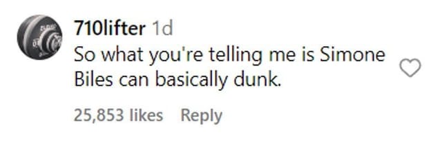 "What you're telling me is Simone Biles can basically dunk"; "Let's not ...