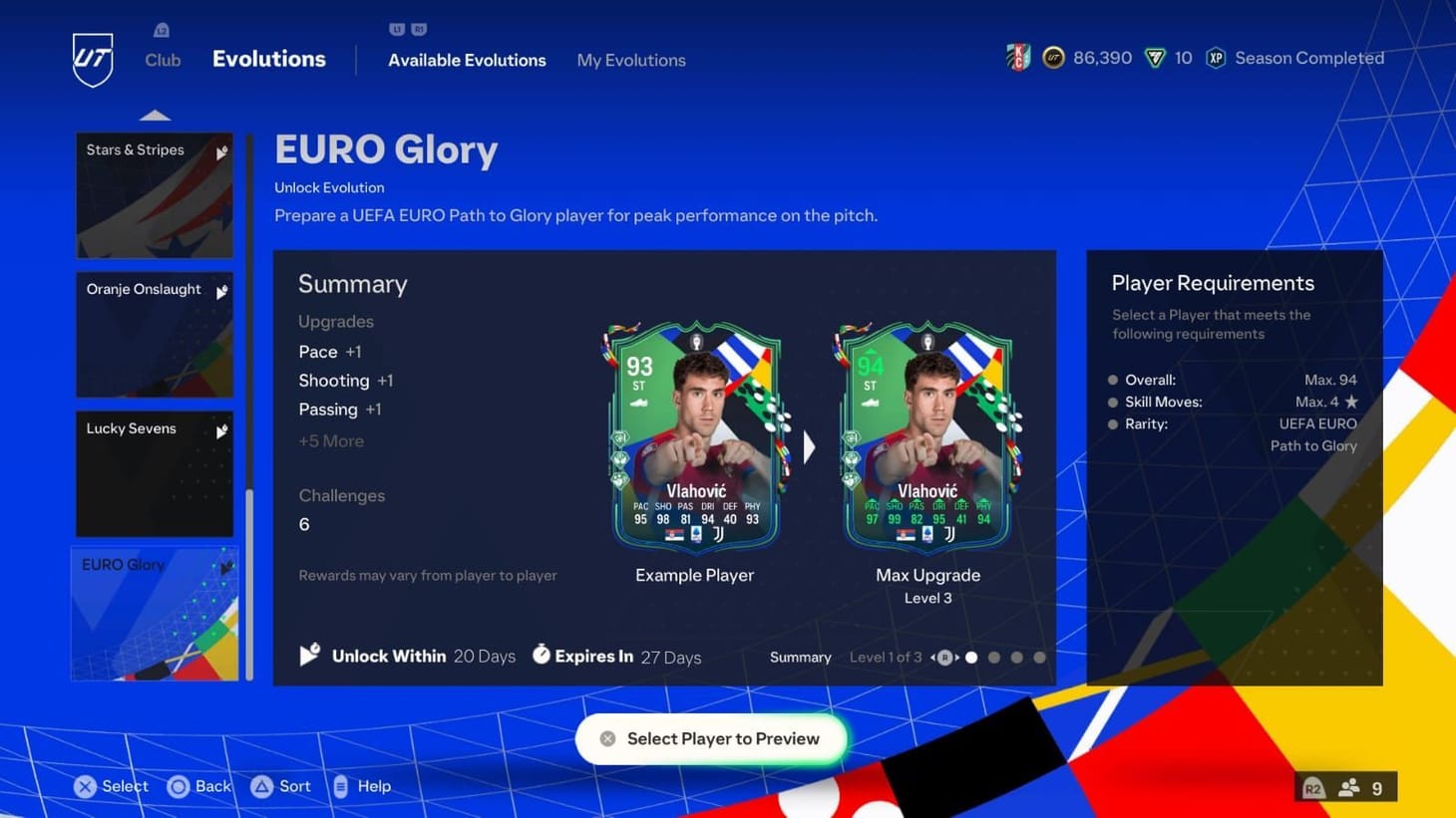 EA FC 24 EURO Glory Evolution guide: Best players to use, all upgrades ...