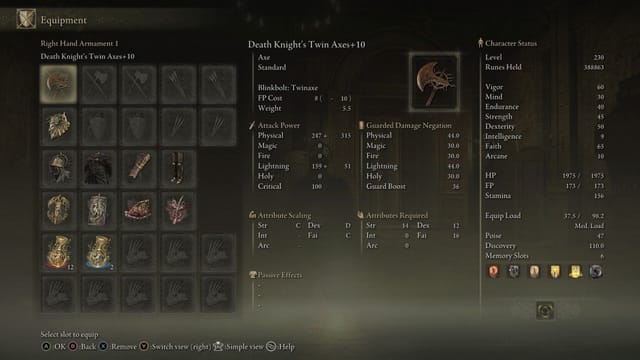 How to make a Death Knight build in Elden Ring Shadow of the Erdtree
