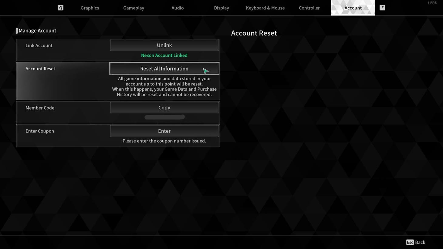 How to reset account in The First Descendant