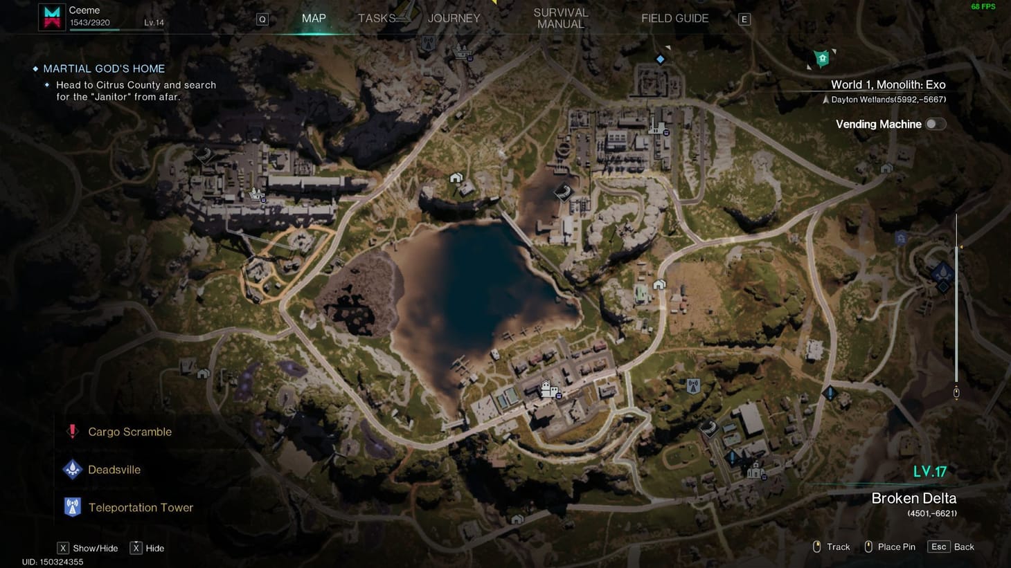 Where to find Polluted Water in Once Human?