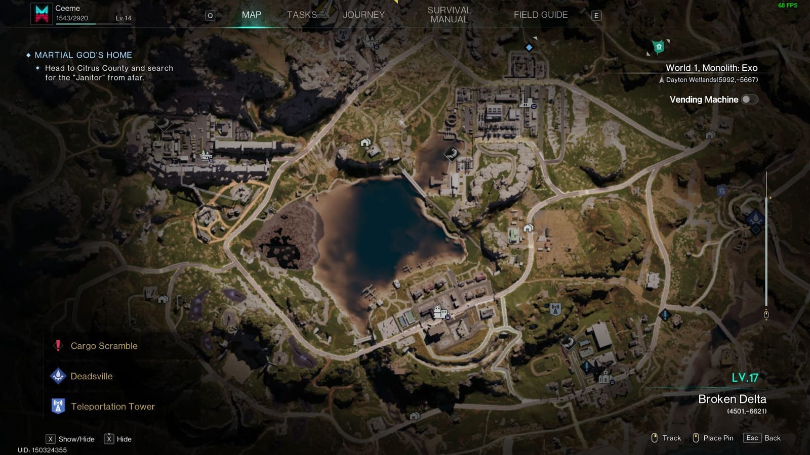 Where to find Polluted Water in Once Human?