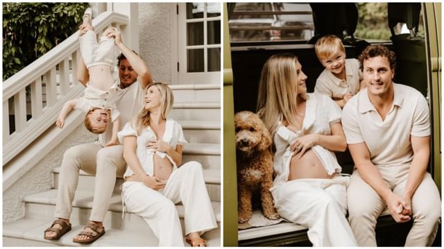 In Photos: Tyson Barrie hilariously hangs son Leo upside down in ...