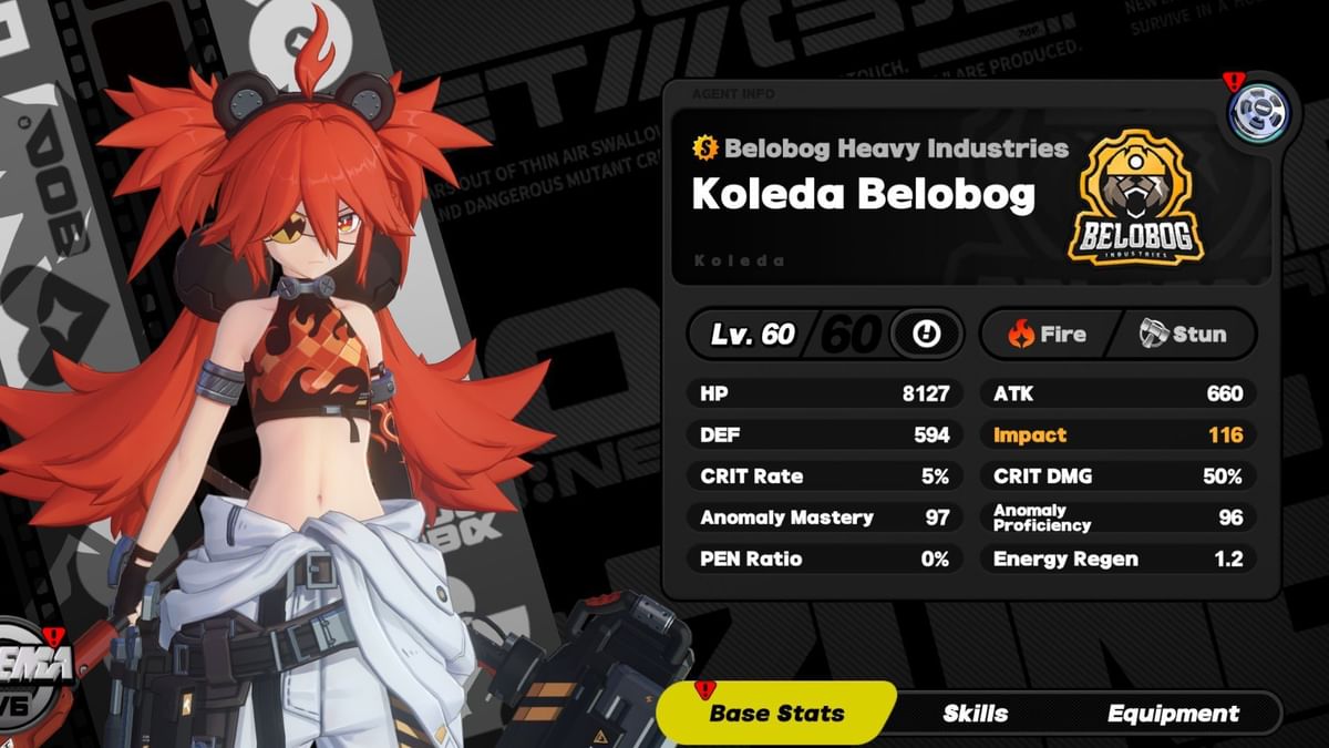 Zenless Zone Zero Koleda guide: Best W-Engines, Drive Discs, and more
