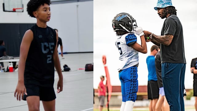 2015 natty champ Braxton Miller's son Landon walks in father's ...