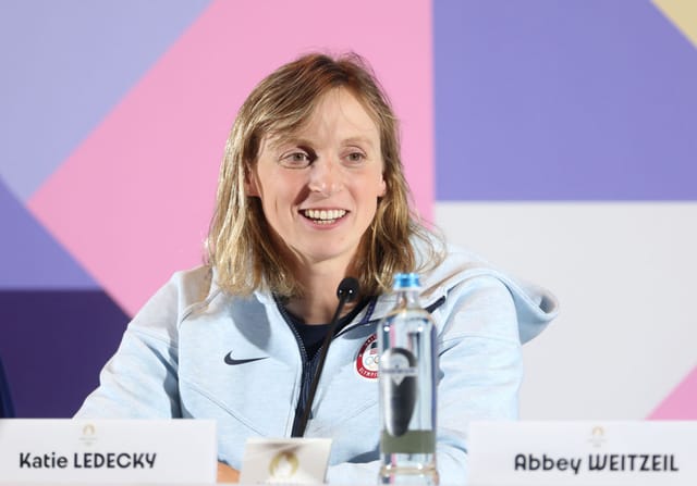 Katie Ledecky dresses up in Ralph Lauren uniform despite 'not going to ...