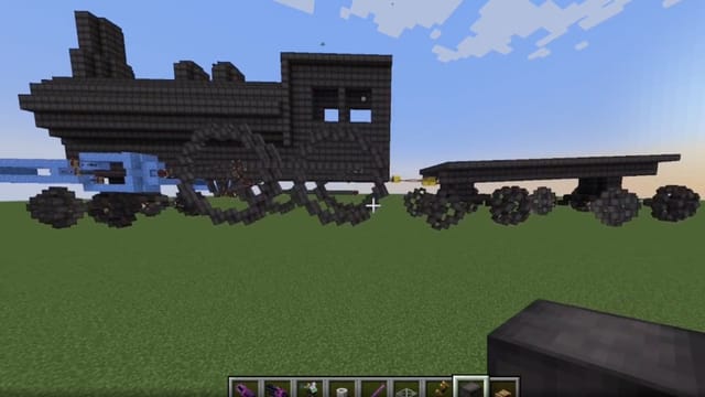 Minecraft player makes working train using Clockwork: Create x ...