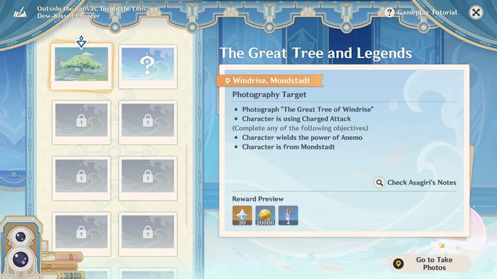 The Great Tree and Legends: Genshin Impact photography event guide