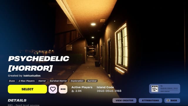 Fortnite Psychedelic Horror: UEFN map code, how to play, and more