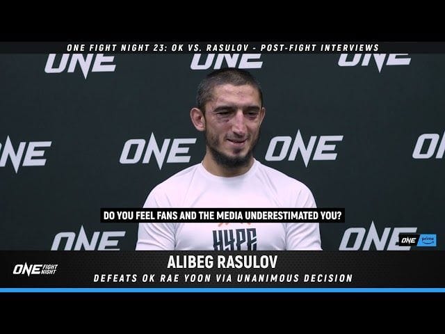 ONE Fight Night 23: "It was such a good fight for the first time" - Alibeg Rasulov assesses his ...