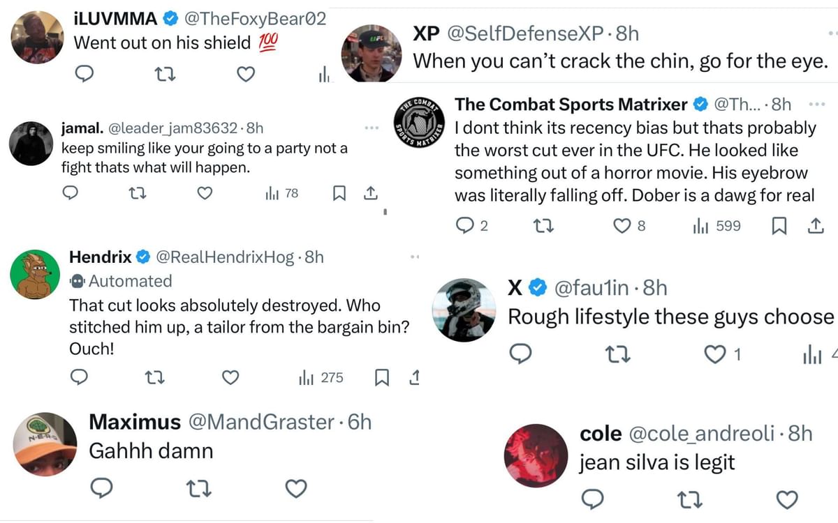 "Worst cut ever in the UFC", "Went out on his shield" - Fans react to ...