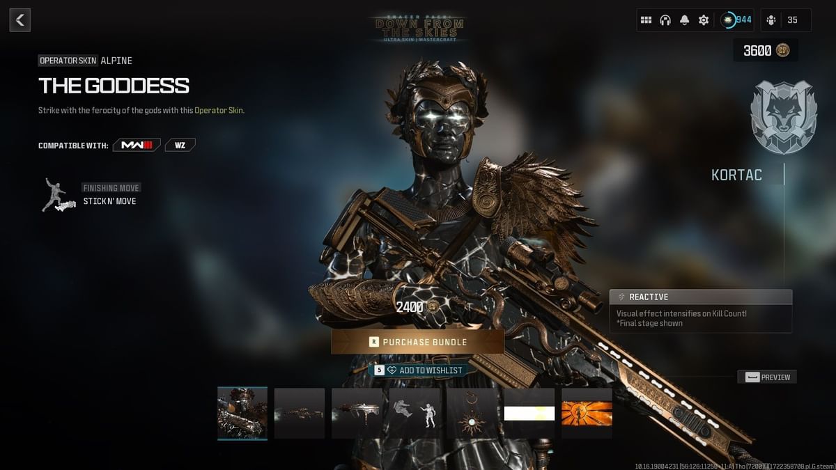 Down From The Skies Tracer Pack in MW3 and Warzone: Price, what's included, and more