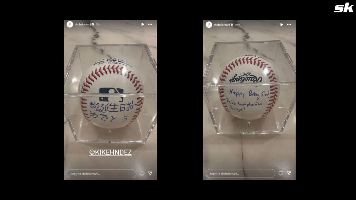 In Photos: Shohei Ohtani receives touching birthday gift from Dodgers ...