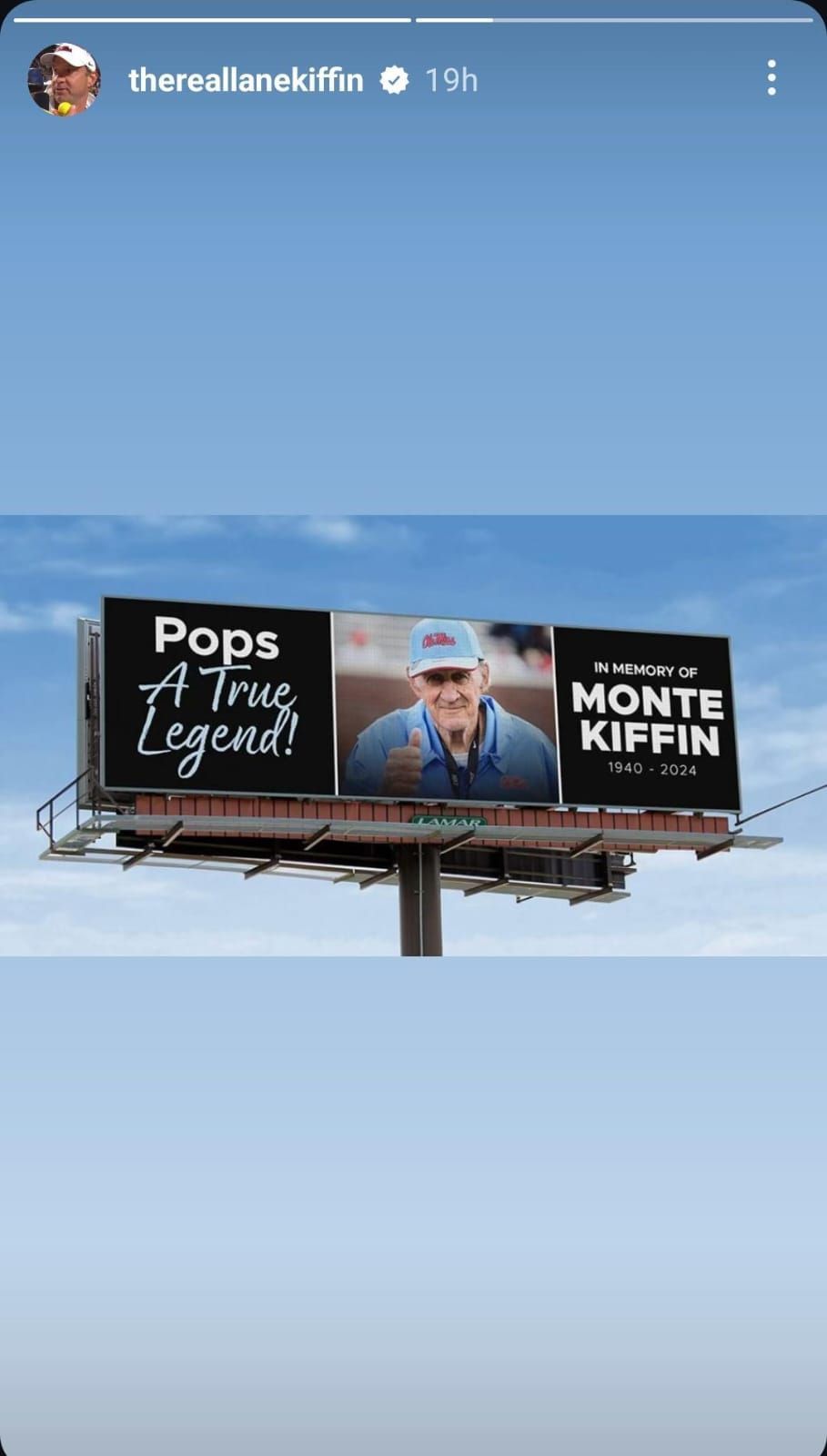 Ole Miss HC Lane Kiffin honors dad Monte Kiffin's memory in unique way