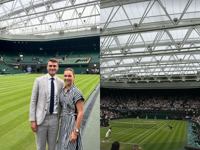 Ludvig Aberg had golf on his mind while at the Wimbledon with his ...