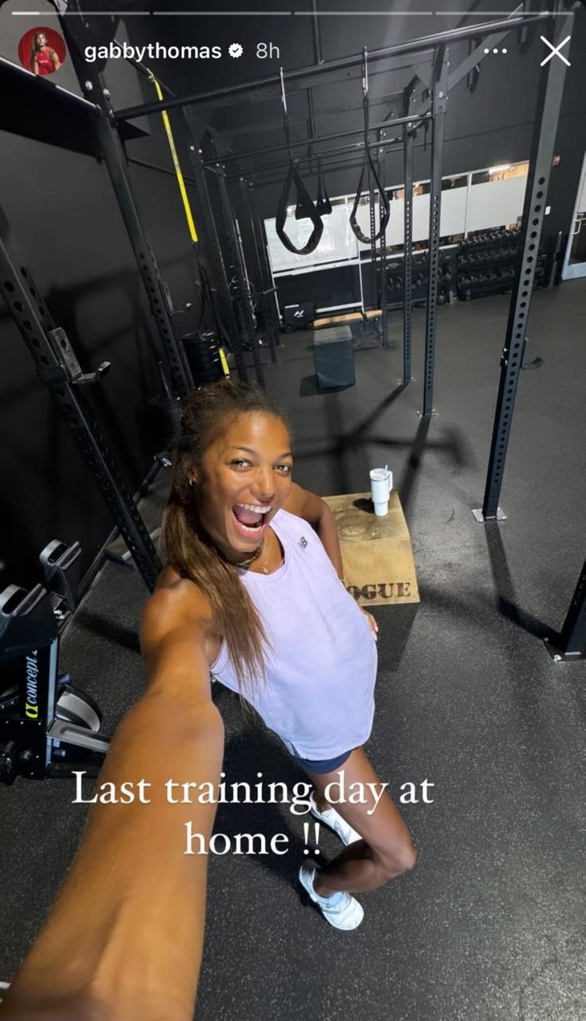 Gabby Thomas concludes her last training at home as she heads for the ...