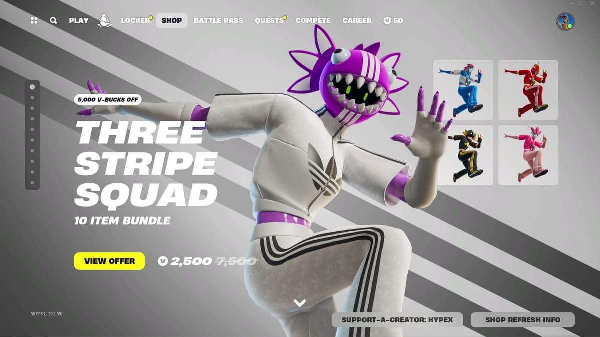 How to get Adidas skins in Fortnite