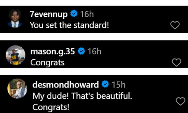 “You set the standard” “Congrats” - Michigan family delighted as former ...