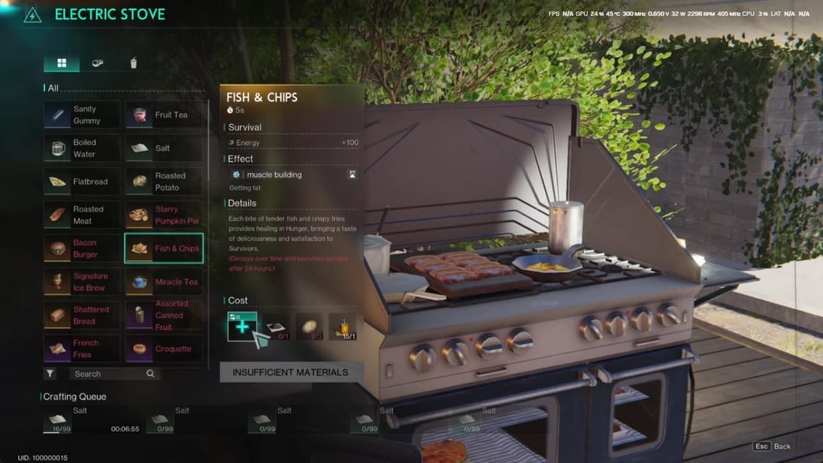 How to gain or lose weight in Once Human