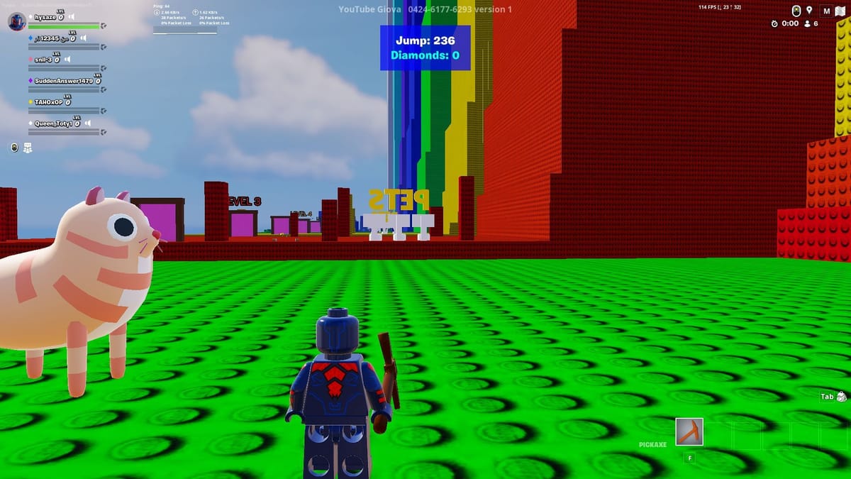 LEGO Fortnite +1 Jump Every Second: UEFN map code, how to play, and more