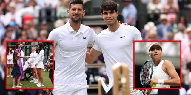 Emma Raducanu returns to Wimbledon to watch Carlos Alcaraz vs Novak Djokovic in Wimbledon 2024 ...