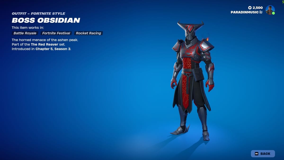How to get the Boss Obsidian skin in Fortnite