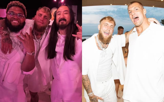 In Photos: Jake Paul celebrates with Drake, Machine Gun Kelly and ...