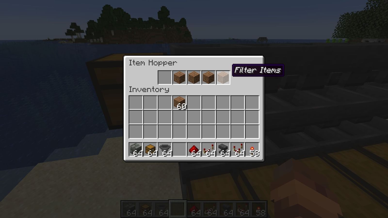 How to make item sorter in Minecraft 1.21