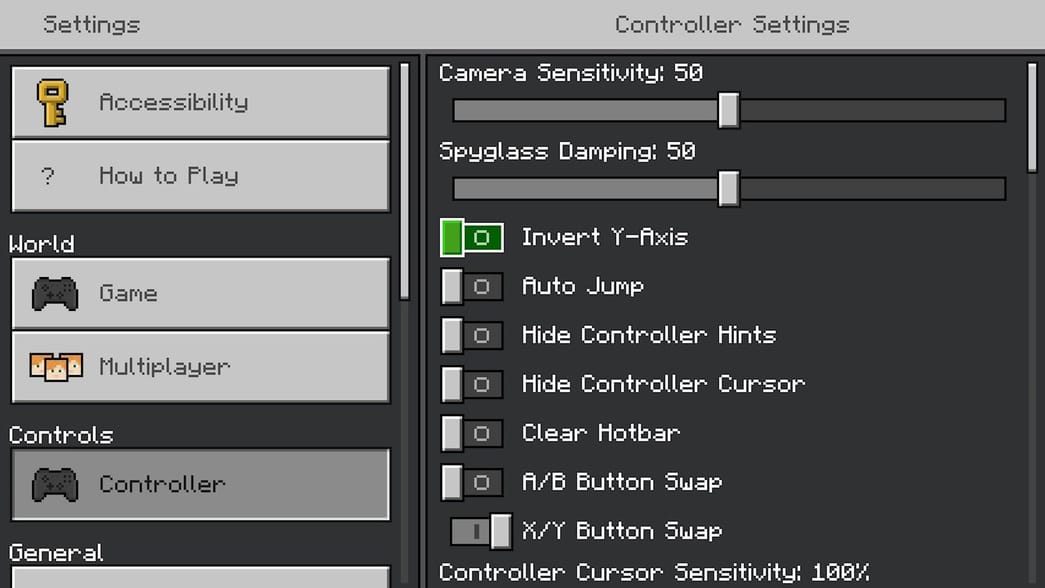Minecraft Switch controls explained