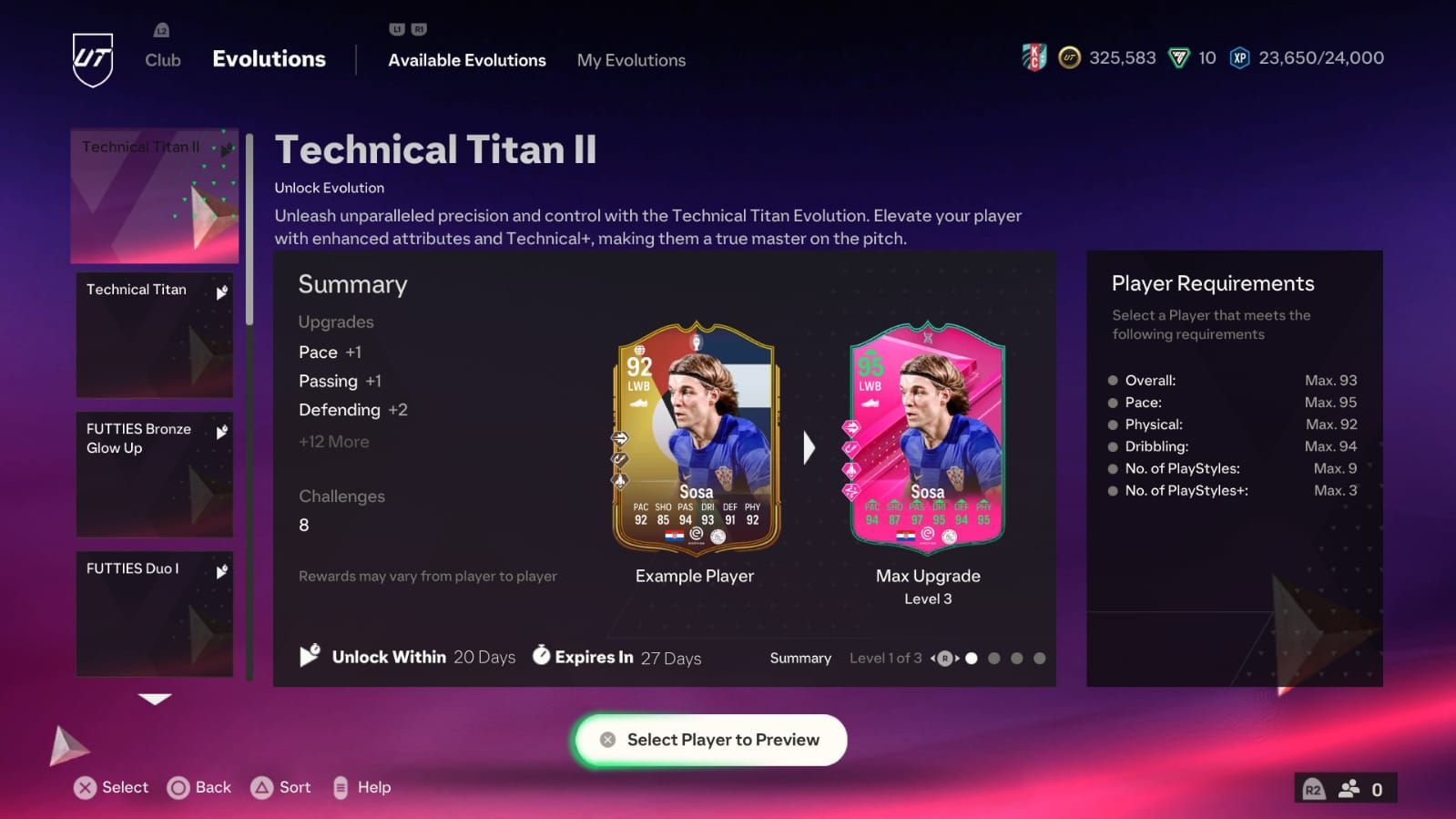 EA FC 24 Technical Titan Evolution guide: Best players to use, all requirements, upgrades, and more